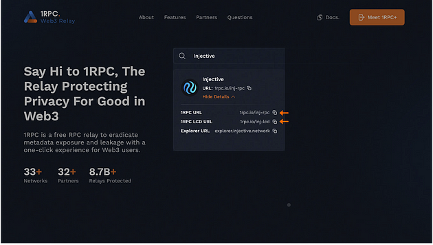 Injecitve与1RPC集成，带来进阶隐私保护服务_MarsBit